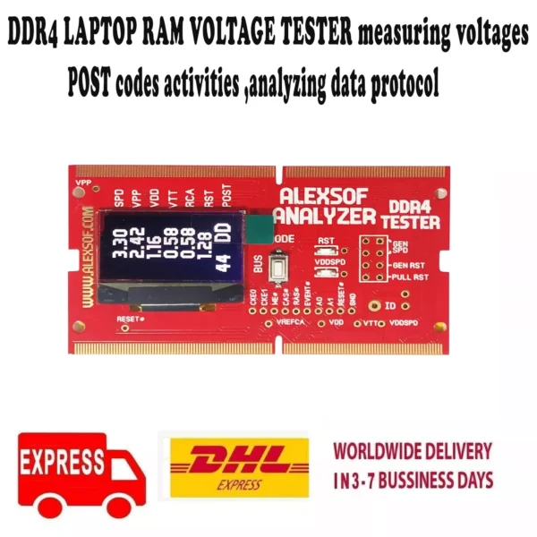 DDR4 LAPTOP RAM VOLTAGE TESTER measuring voltages,POST codes activities ...